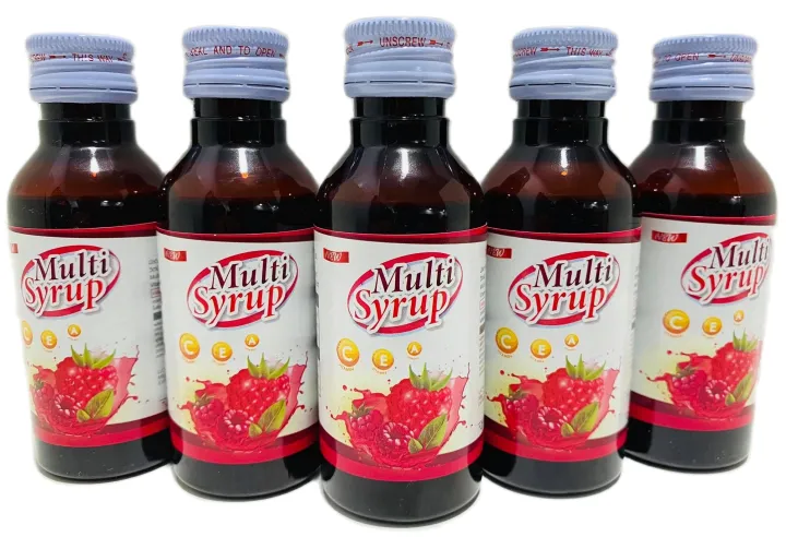 ((ใหม่)) Multi Syrup น้ำหวานเข้มข้นตราไก่ 60ml. 5 ขวด | Lazada.co.th