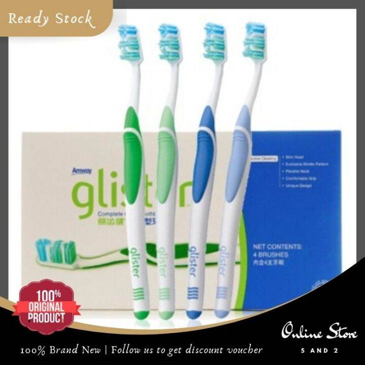 Glister™ Advanced Toothbrush 4pcs / 1pc Soft Medium Bristles Help ...
