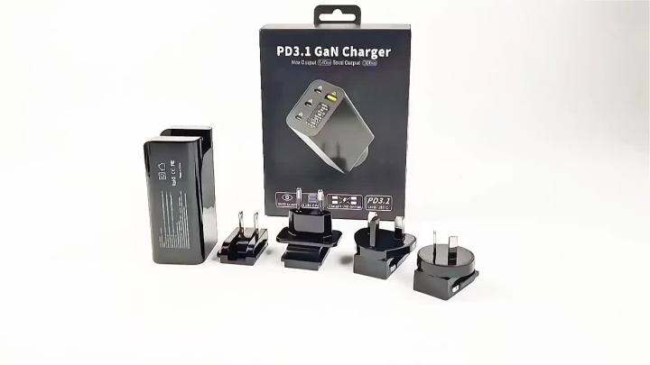 3D EU US UK AU 300W GaN Charger PD3.1 140W 140W AC100-240V OLED Screen ...