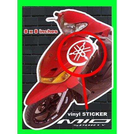 ♞MIO SPORTY yamaha logo sticker 8x8 inches | Lazada PH