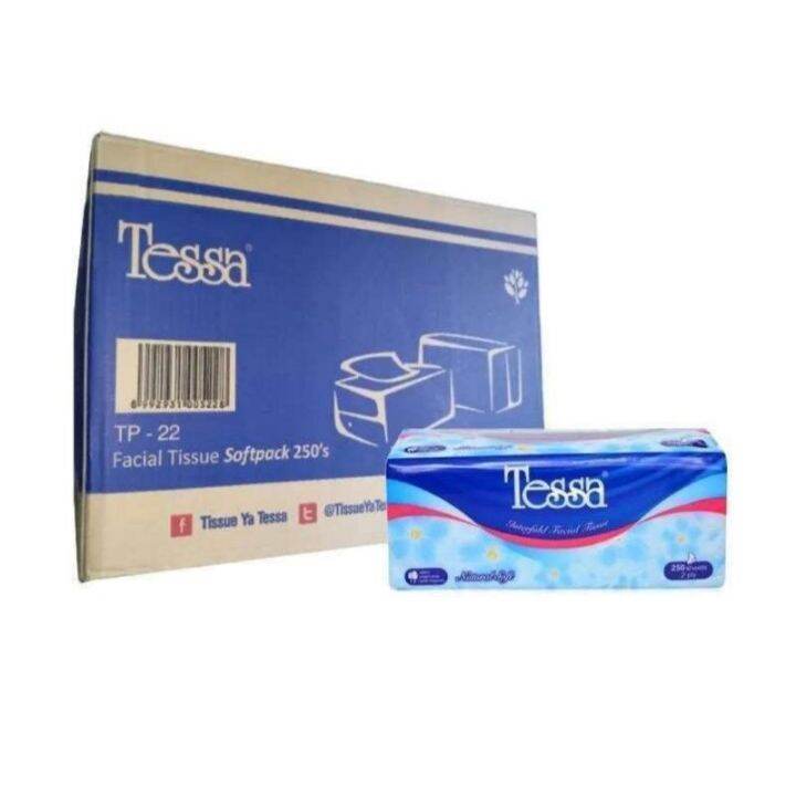 Tissue wajah tessa natural soft interfold 250s 2ply /tisu tesa tp-22 ...