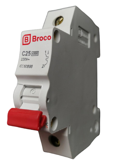Original MCB Breaker BROCO MCB 1P C 25A 25Amper C20 SNI untuk listrik rumah 220V | Lazada Indonesia