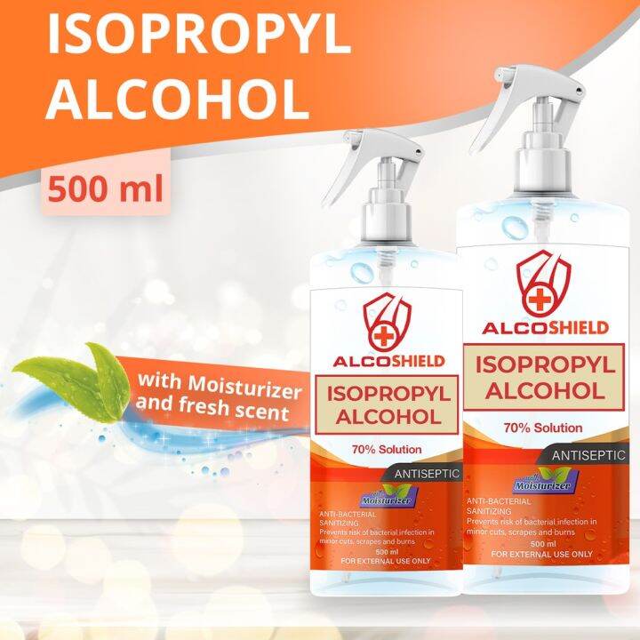 Alcoshield 70% Isopropyl Alcohol (Spray) 500ml (set of 2)hdm | Lazada PH