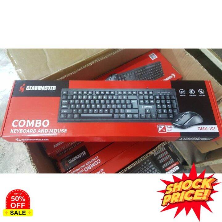 Keyboardshop Keyboardmouse Usb Set ชุดคีบอร์ดเมาส์ Gmk 101 Gmk 102 Gearmaster คีย์บอร์ดมือถอ