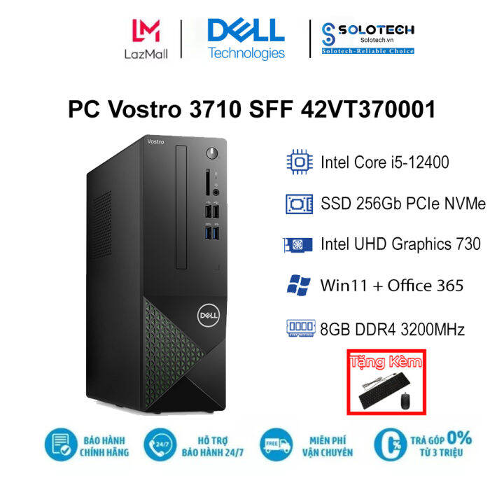 Máy Tính Để Bàn PC DELL Vostro 3710 SFF 42VT370001 i5-12400| 8GB| 256GB ...