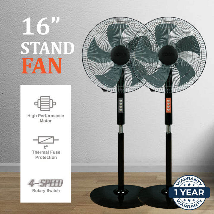 [Upgraded Version] stand fan 16 inch vertical fan 5 blade fan vertical ...