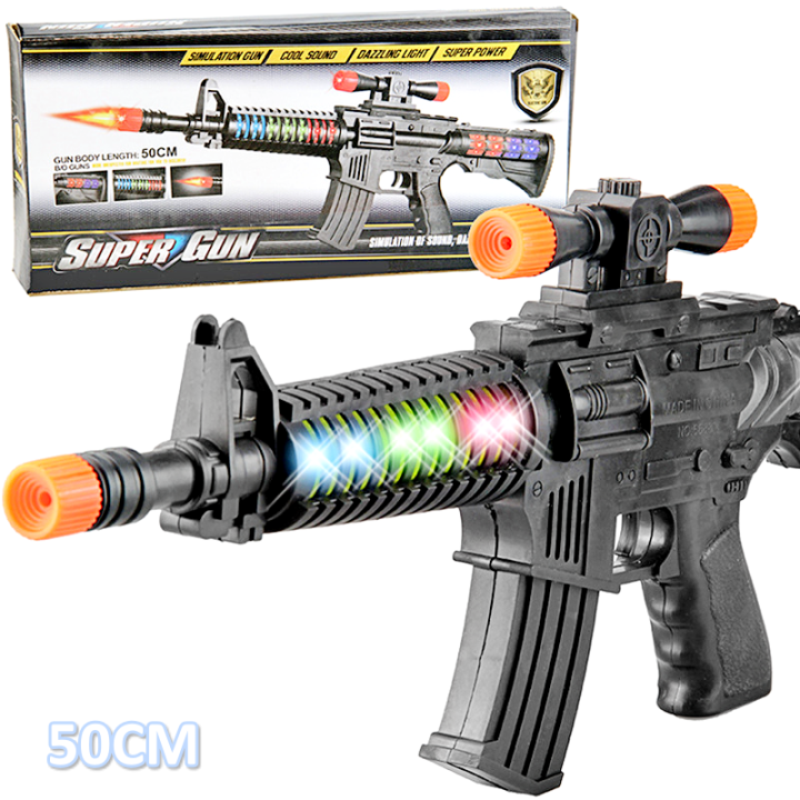 Electric Luminous Laser Military Submachine Shotting Toy Machine Gun ...