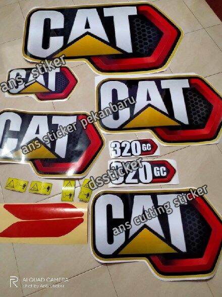 Sticker Excavator / Stiker Alat Berat Caterpillar CAT 320 GC Logo Baru ...