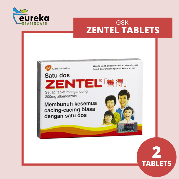 GSK ZENTEL TABLETS 2'S / 2'S x 2 | Lazada