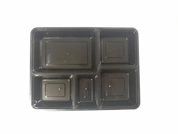 Microwavable Container 5 Division Black Body / Sold per 5 packs | Lazada PH