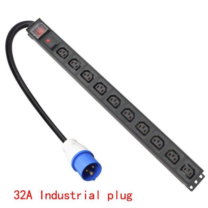 Network Rack Pdu Aluminium Alloy Power Strip Socket 10 Ways C13 Output With Overload Protection