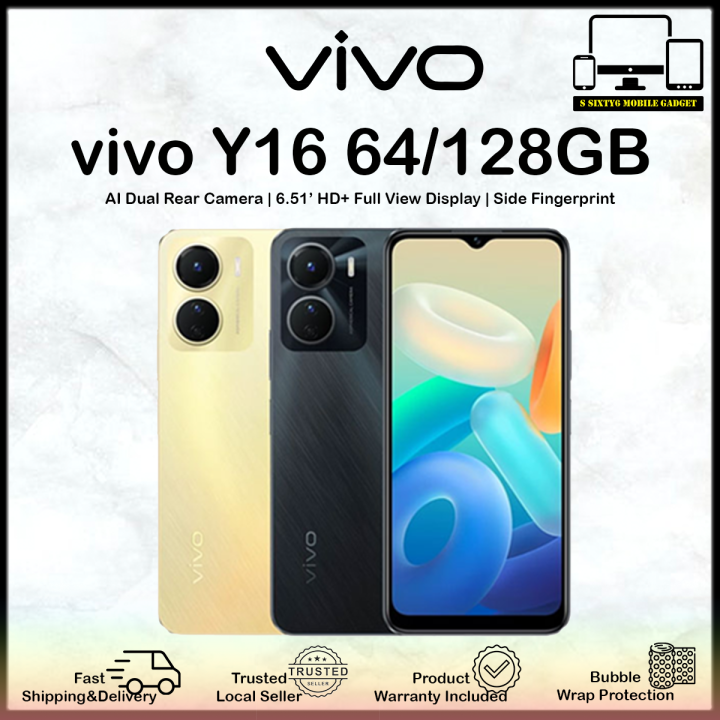 vivo Y16 Smartphone | 4+64GB | 4+128GB | AI Dual Rear Camera | 6.51 ...