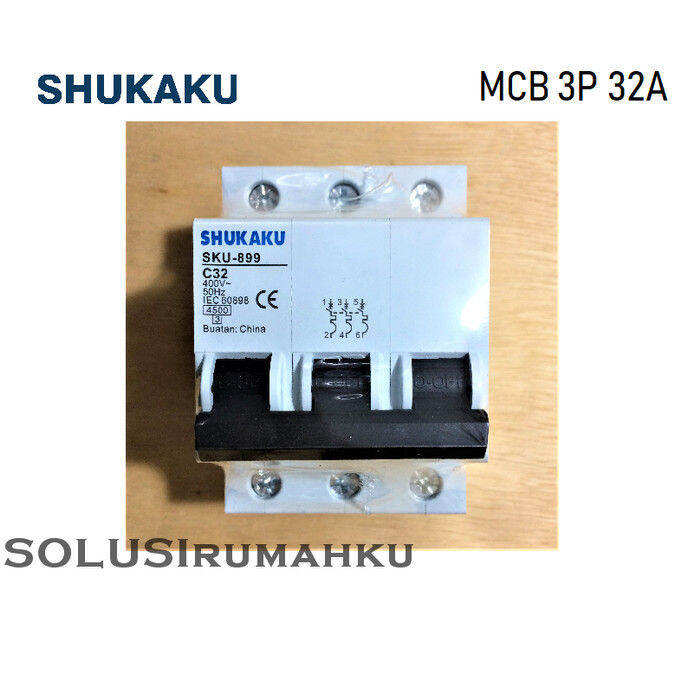 MCB 3 PHASE SHUKAKU 32A / SIKRING 3 PAS 32 AMPERE / MCB 3P 32 A ...