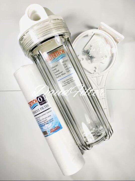 Paket Filter Air Filtertech 10 Inch - Housing Clear/Bening - Drat 3/4 ...