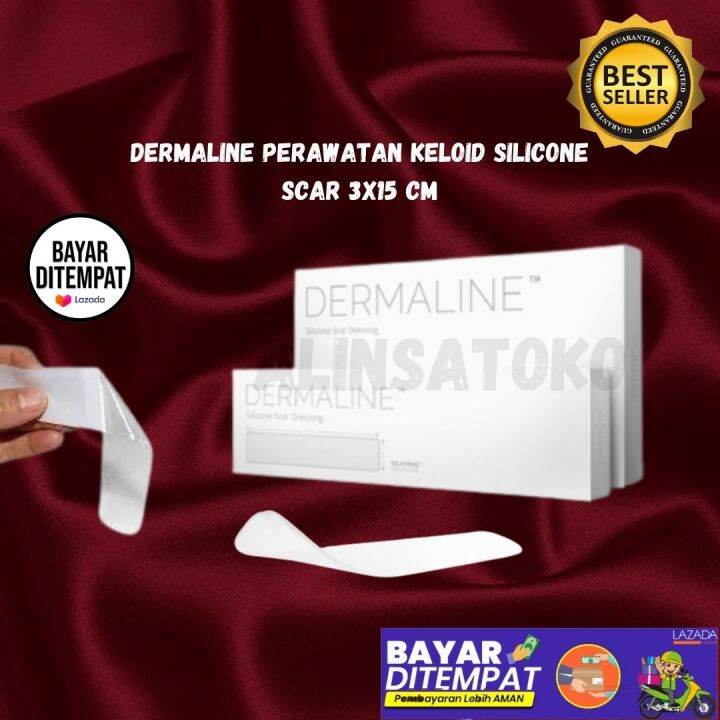 Plester Bekas Luka - Dermaline Clear Silicone Scar Sheet Menghilangkan Bekas Luka & Keloid ...