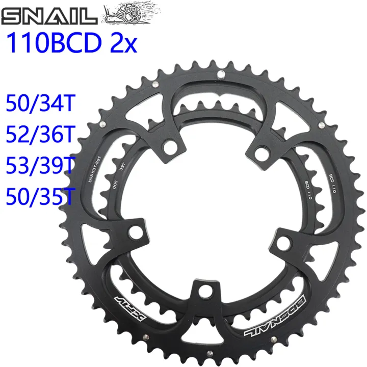PROWHEEL Road Bike Crankset 110BCD 170mm 172.5mm Crank OUNCE Snail ...