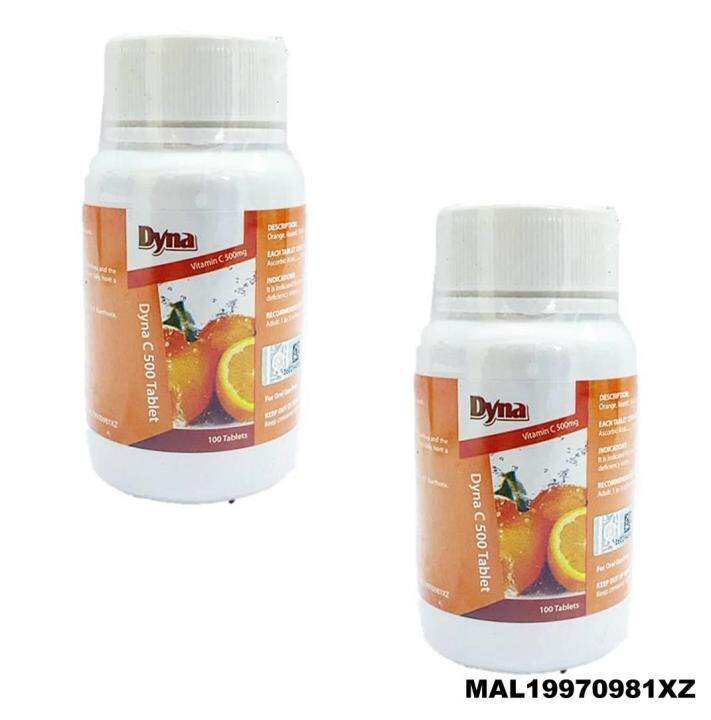 DYNA C 500 TABLET - VITAMIN C 500MG EACH TABLET (100 TABLET X 2 BTL ...