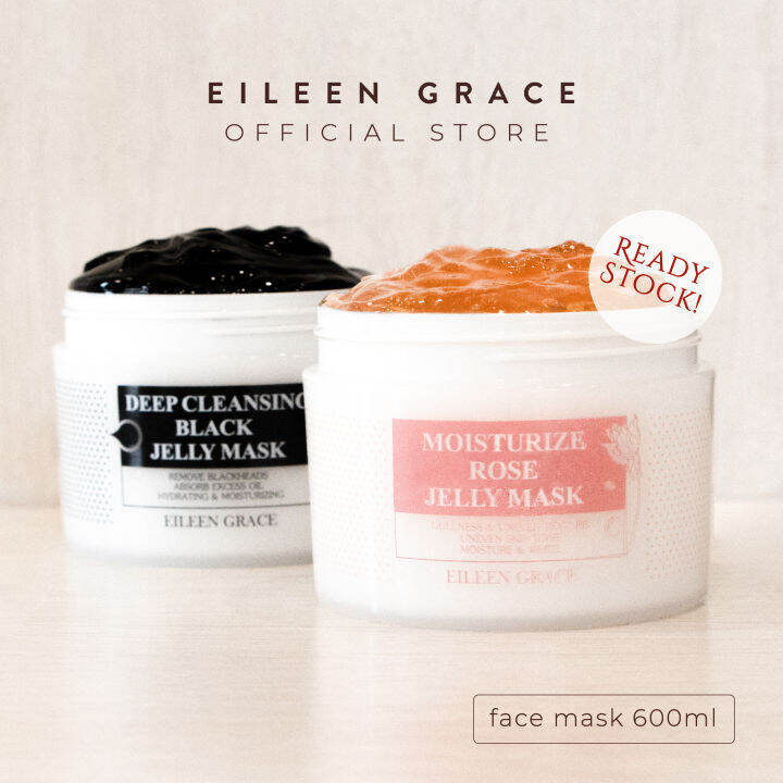 EILEEN GRACE - Moisturize Rose Jelly Mask + Deep-Cleansing Black Jelly ...