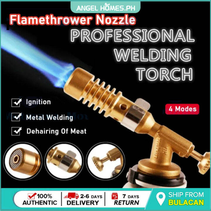 All Bronze Gas torch Welding Nozzle Heat Flame Gun Bronze Brazing Blow Torch Propane Gas ...