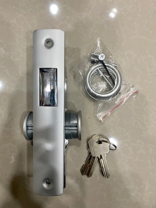 ALUMINUM SWING DOOR LOCK (1 KEY 1 THUMB TURN) BROWN | | Lazada PH