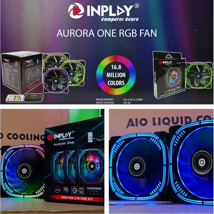 Hot sale INPLAY AURORA TOWER RGB FAN 3 IN ONE KIT 120MM Cooling fan ...