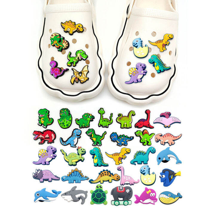 Jibz 1PCS Dinosaur Cartoon Animal Combination Series Croc PVC Shoe ...