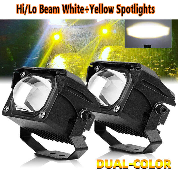 Mini driving light V7 Pro 40w high/low beam white and yellow LED ...