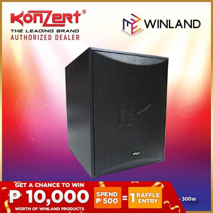 Konzert Original KS-12SUB Powered / Active Subwoofer 12" 300W *WINLAND*ZN9 | Lazada PH