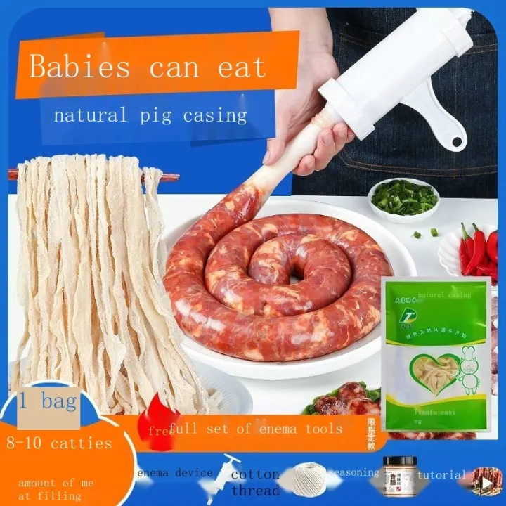 High quality natural salted hog casings homemade manual filling and ...