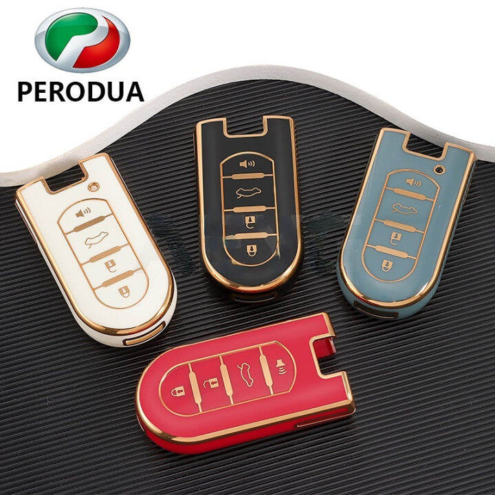 สำหรับ Perodua รถ Key Case ป้องกัน Shell Fob สำหรับ BEZZA AXIA MYVI ...