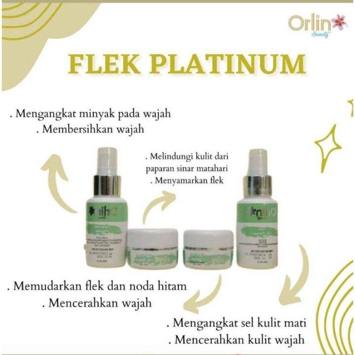 ORLIN BEAUTY SKINCARE PAKET FLEK PLATINUM - KRIM FLEK HITAM MEMBANDEL ...