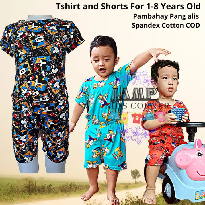 JAMP | Boys Kids Terno Tshirt and Shorts For 1-8 Years Old Pambahay ...