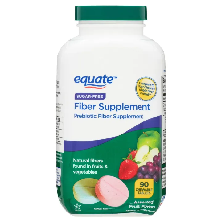 Equate Fiber Supplement, Fruit Flavors, Chewable Tablets, over the ...