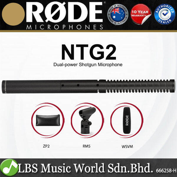 Rode NTG2 Dual Power Shotgun Mic Supercardioid Condenser Microphone ...