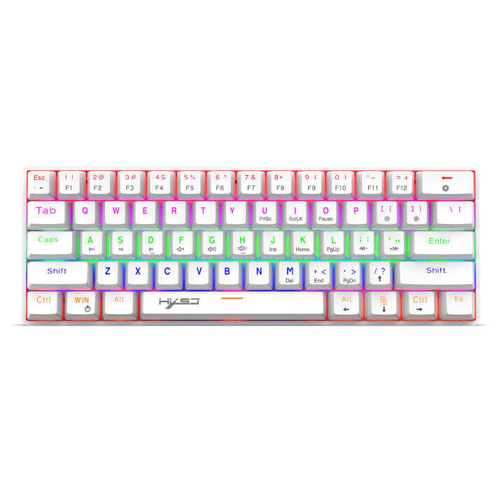 61 Keys Mini Mechanical Gaming Keyboard Colorful RGB Backlit Blue ...