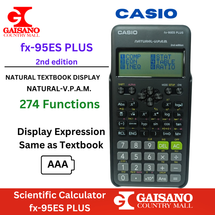 Casio scientific Calculator fx-95ES Plus 274 Functions | Lazada PH