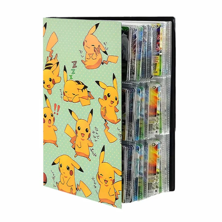 432บัตรโปเกมอนอัลบั้มเล่นเกมตับโปเกมอน Pikachu boke แผนที่โหลดรายการหนังสือ Binder คอลเลกชันที่ ...