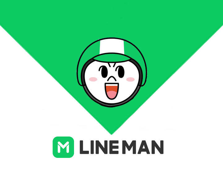 ป้ายไวนิลของ Line man สมายด์(ขนาด ยาว 39 ซม.กว้าง 34 ซม.) ไม่มีเทปกาว ...
