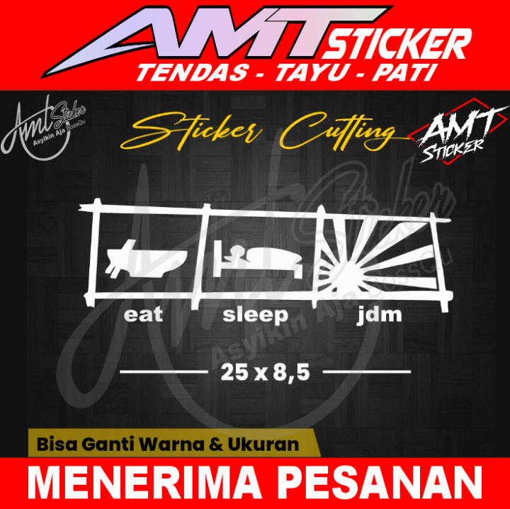 Stiker Cutting Keren - Bisa Custom Warna - Sticker Kating Nyala ...
