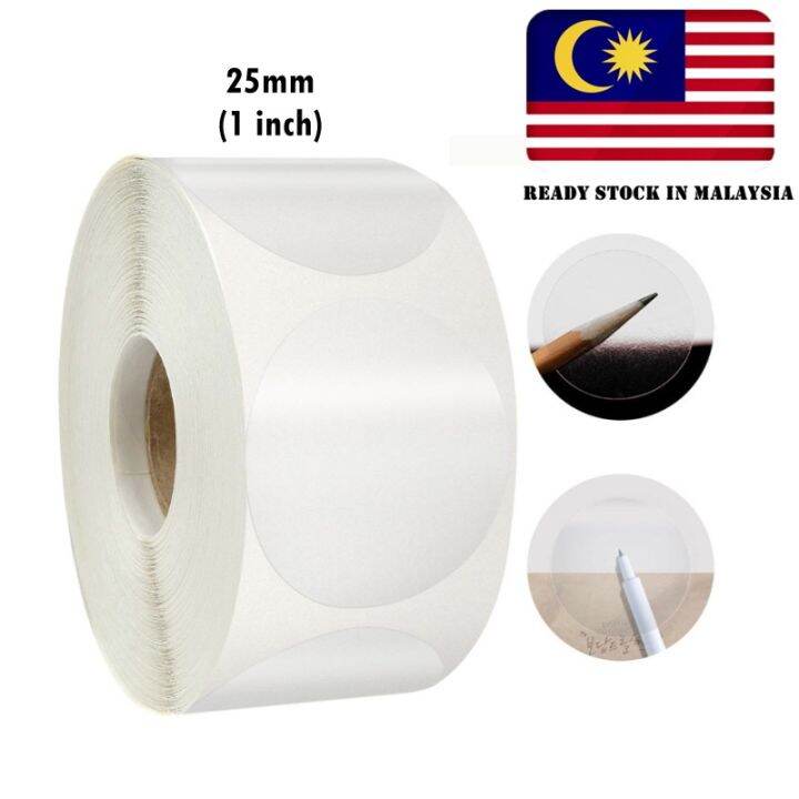 500pcs/roll Transparent Round Shape Clear Sealing Stickers 1 inch ...