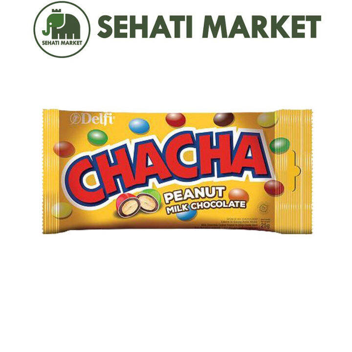 DELFI CHACHA PEANUT MILK CHOCOLATE 25gr kacang | Lazada Indonesia