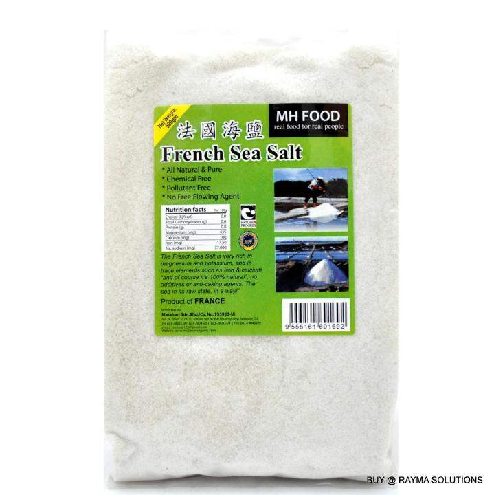 MH FOOD Premium French Sea Salt Fine - Iodised, 500g | Lazada