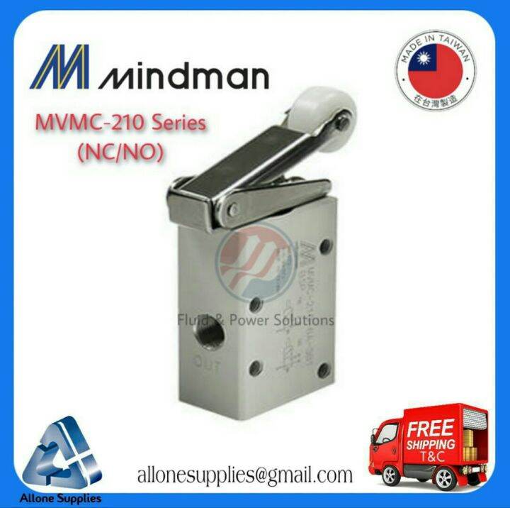 Mindman MVMC-210-3R1 (NC/NO) 3/2 Way Roller Lever Valve "Made in Taiwan ...