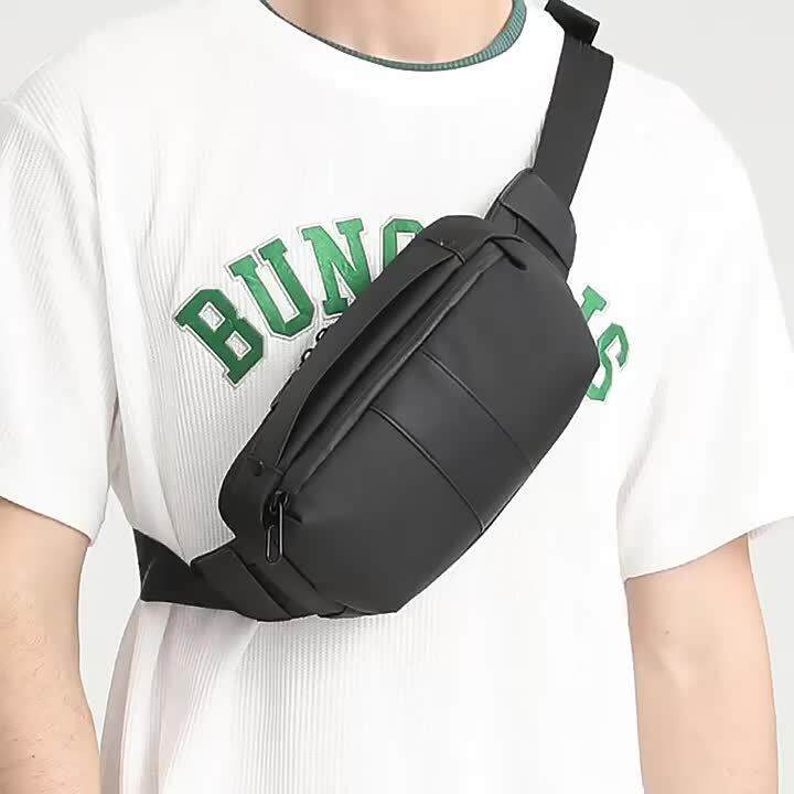 Resilver กระเป๋าสะพายข้างแบบใหม่กระเป๋าคาดเอวผู้ชายสไตล์ยุโรปและอเมริกา ...