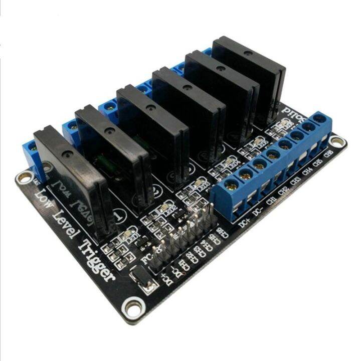 5V 6 Channel Solid Relay Module พร้อมฟิวส์ตัวต้านทานทริกเกอร์ระดับต่ำ ...