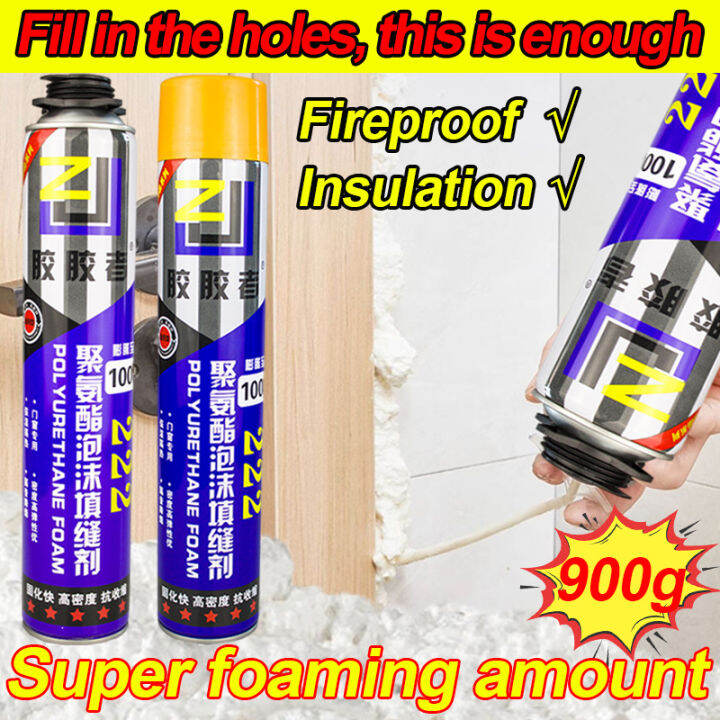 🔥900g🔥Expanding foam spray sealant filling wall gaps cracks and Jointing Gaps Around Pipes ...