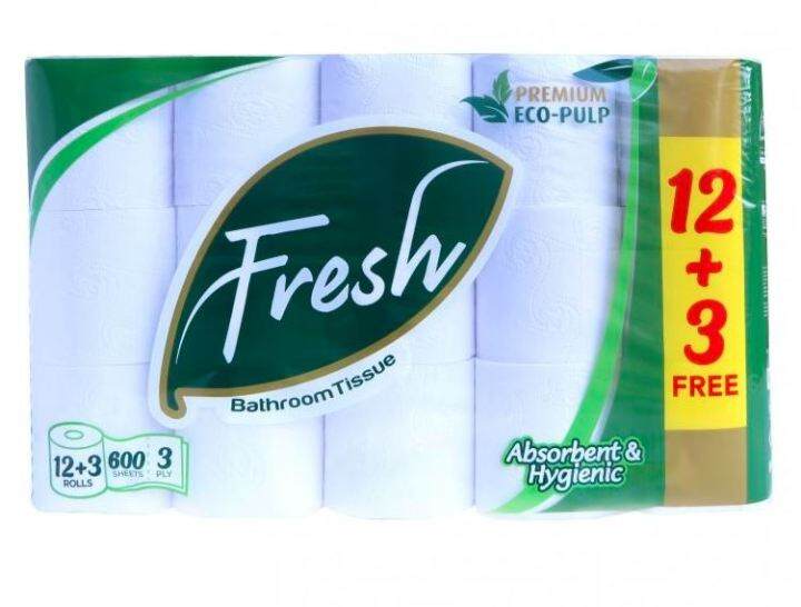 3PLY 12+3 Fresh Premium Eco-Pulp Bathroom Tissue | Lazada PH