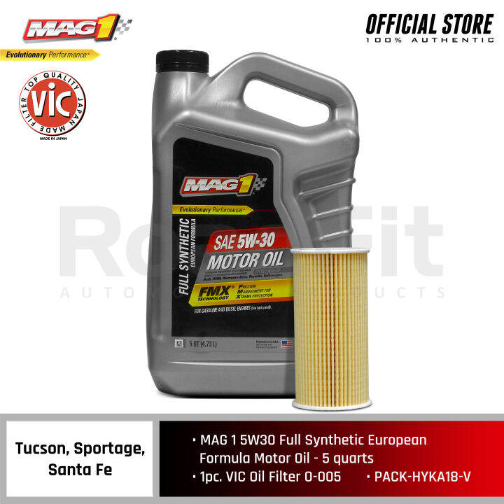 VIC Oil Filter Element Type O-005 + MAG 1 5W30 Fully Synthetic European ...