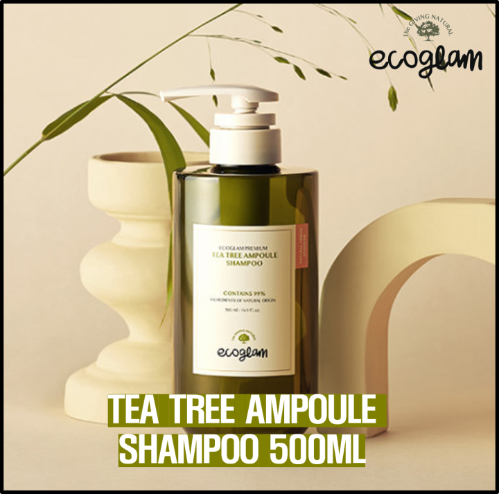 [ EcoGlam ] New Premium Tea Tree Ampoule Hair Loss Functional Shampoo ...