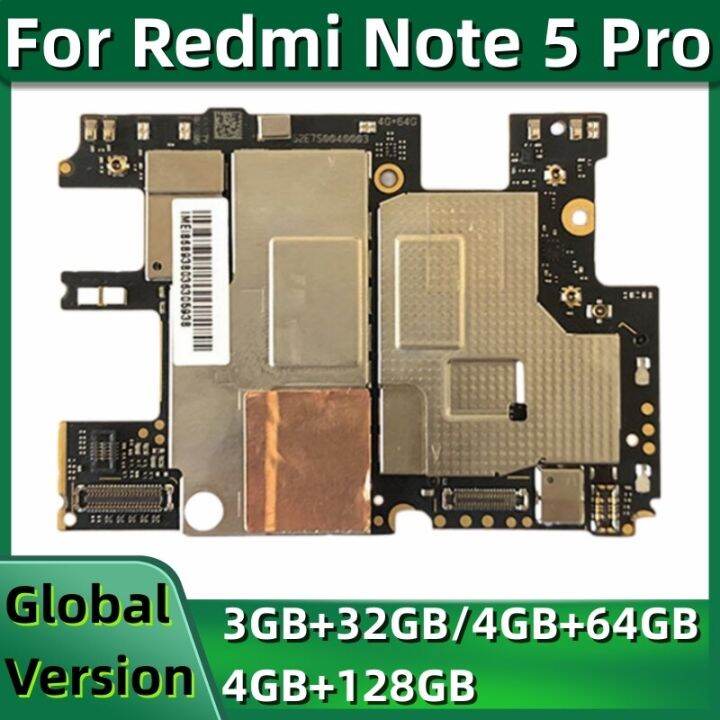 128GB Mainboard MB For Redmi Note 5 Pro Motherboard Unlocked Original ...